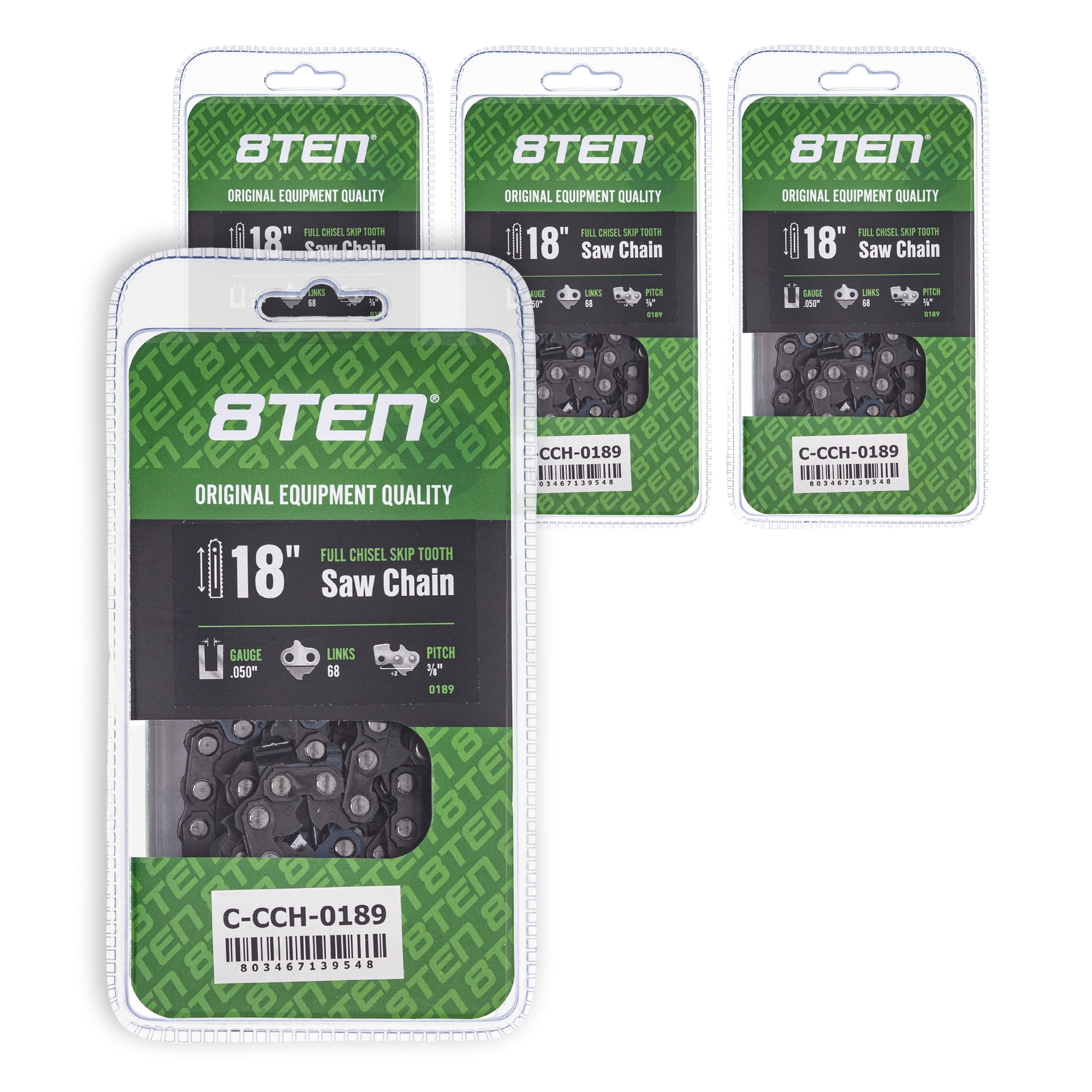 Full Chisel Skip Tooth Chainsaw Chain 18 inch .050 3/8 68DL for ...