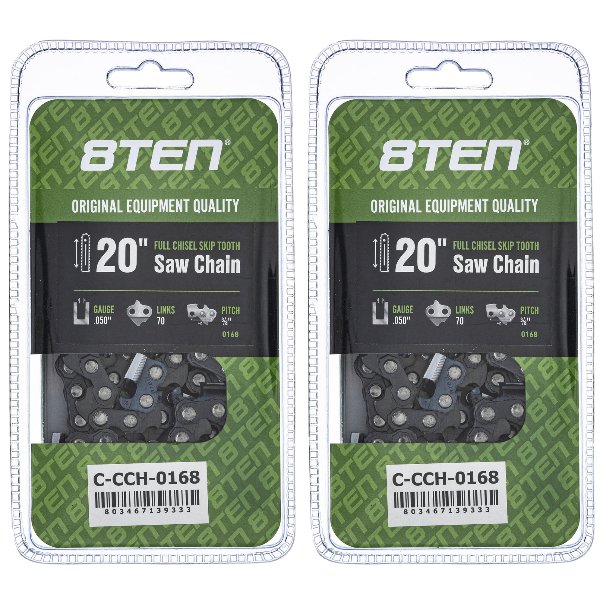 Full Chisel Skip Tooth Chainsaw Chain 20 inch .050 3/8 70DL for Echo 2 ...