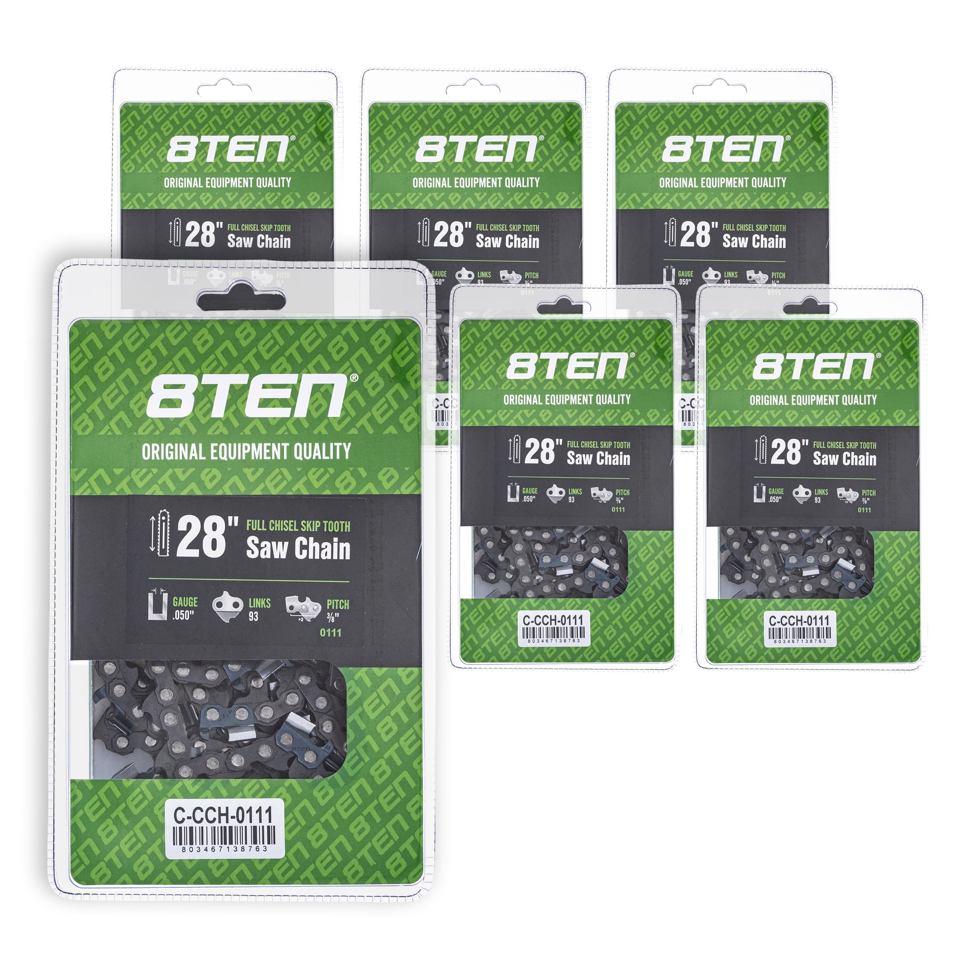 Full Chisel Skip Tooth Chainsaw Chain 28 inch .050 3/8 93DL for Echo 6 ...