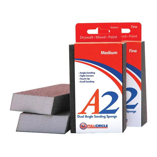 Full Circle 1860857 3 x 5 x 1 in. Medium Dual Angle Sanding Sponge ...