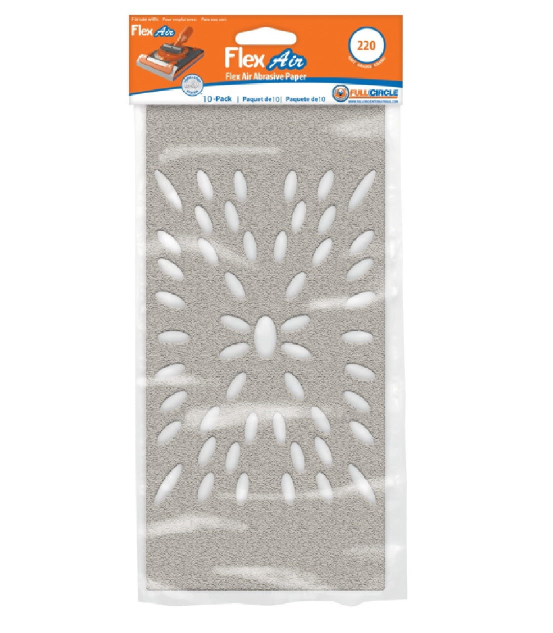 Full Circle FLEXAIR 220 Flex Air Stearated Sandpaper, 220 Grit, Each ...