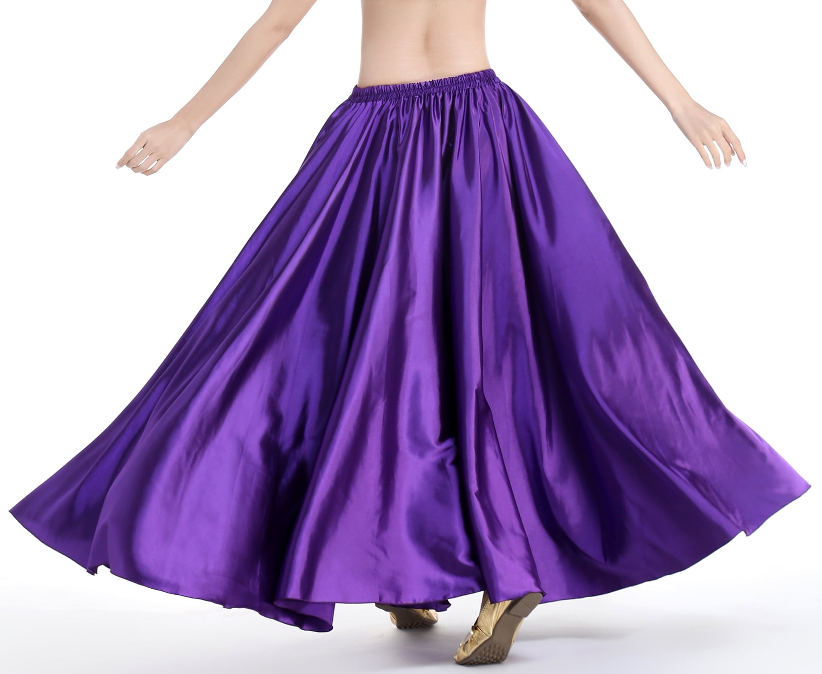 Full Circle Satin Belly Dance Dancing Skirts for Stage Performances ...