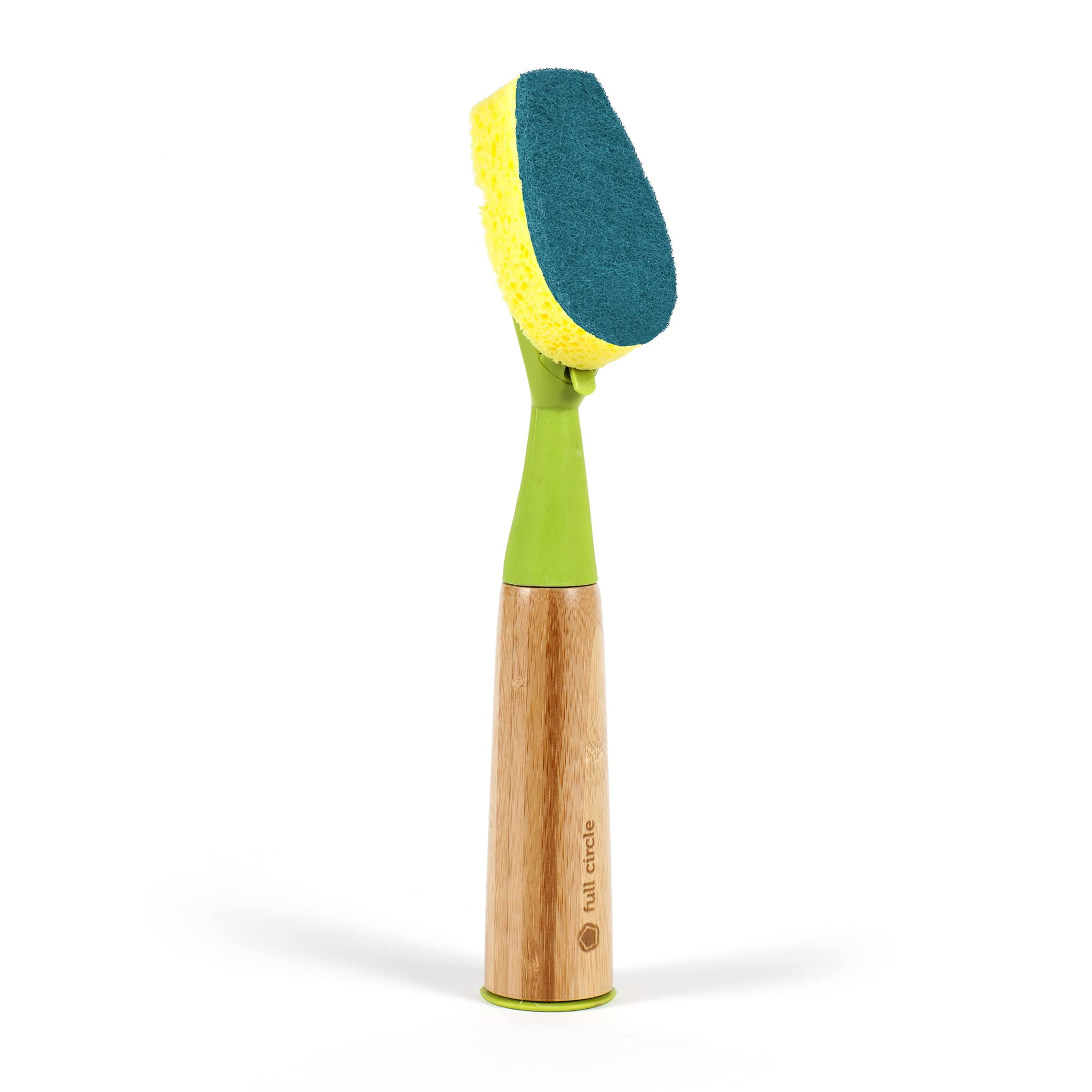 Full Circle Suds Up Soap Dispensing Dish Sponge with Bamboo Handle, 3 ...