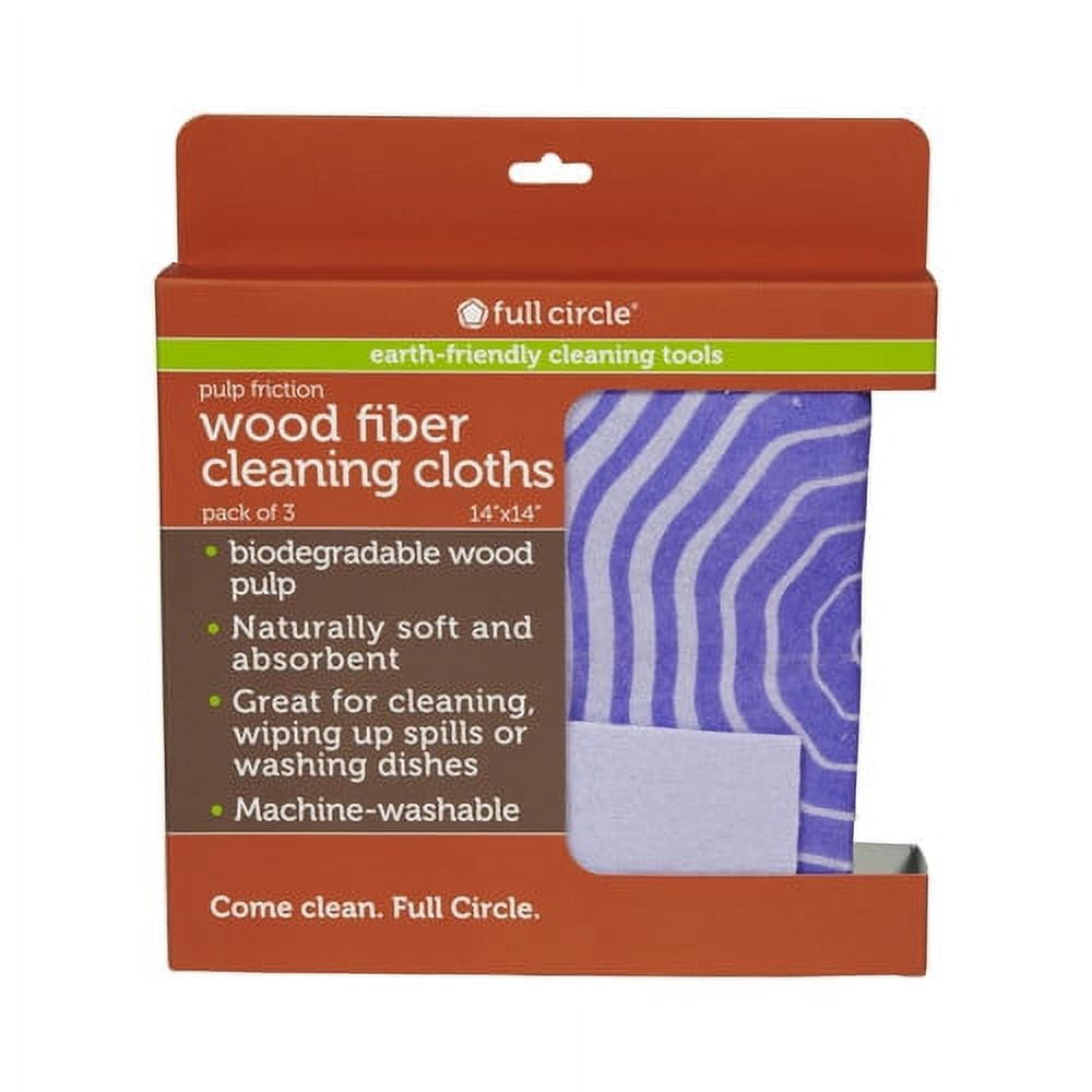 Full Circle Wood Fiber Cleaning Cloths, FC12209, 3 count - Walmart.com