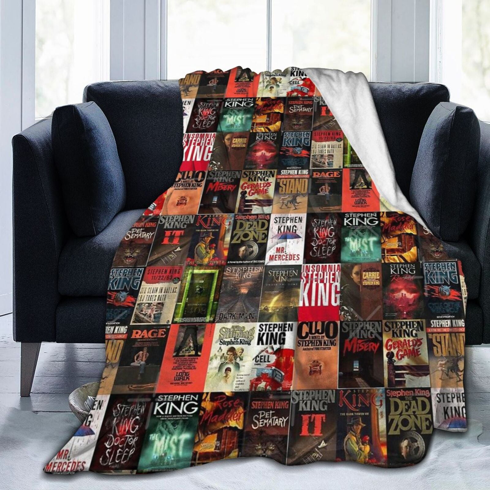 The Full Collection Of Stephen King Books Throw Blanket 60"X50" Soft ...