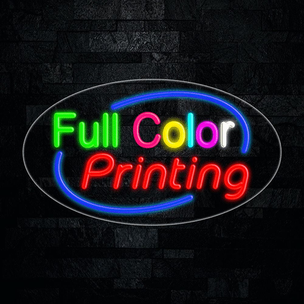 Full Color Printing LED Neon Sign 28"L x 16"H #34400 - Walmart.com