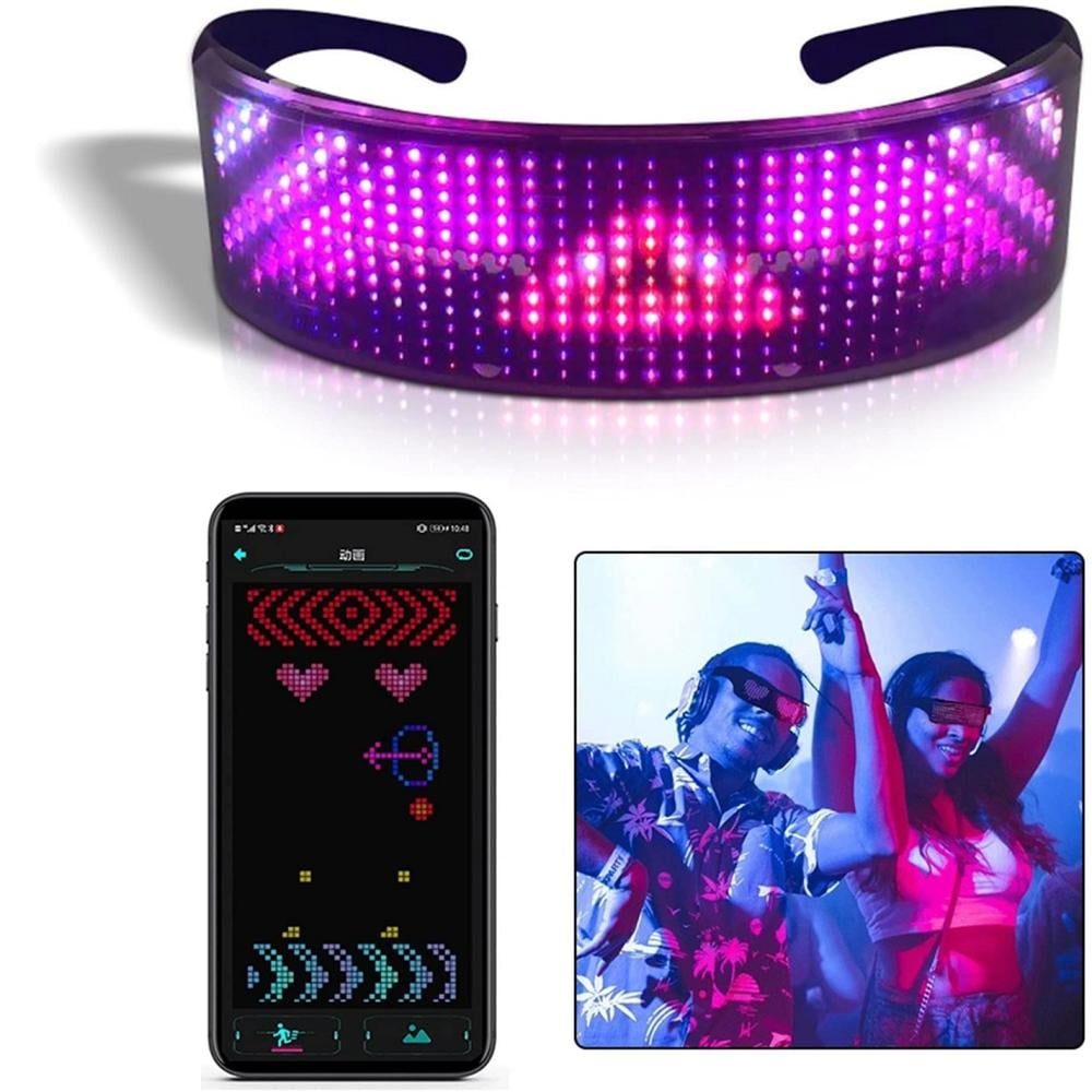 Full Color Shining Glasses, Programmable Bluetooth 4.0 RGB Fullcolor ...