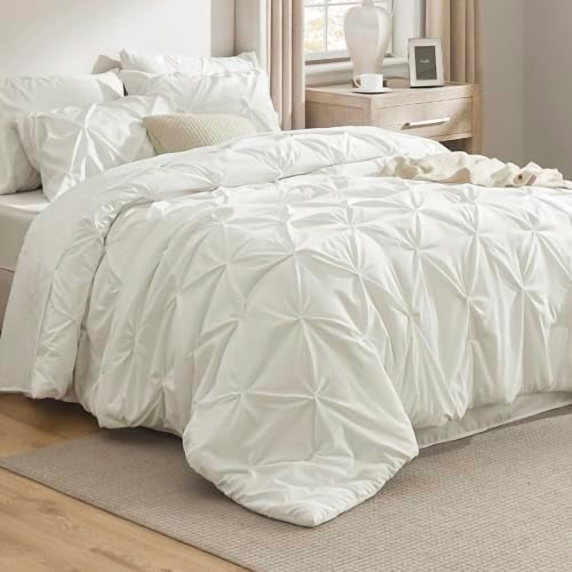 Full Comforter Set Ivory - Bed in a Bag Full Size Bedding Set 7 Pieces ...