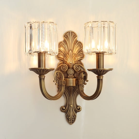 Full Copper American & European Wall Lamp, LED Living Room TV ...