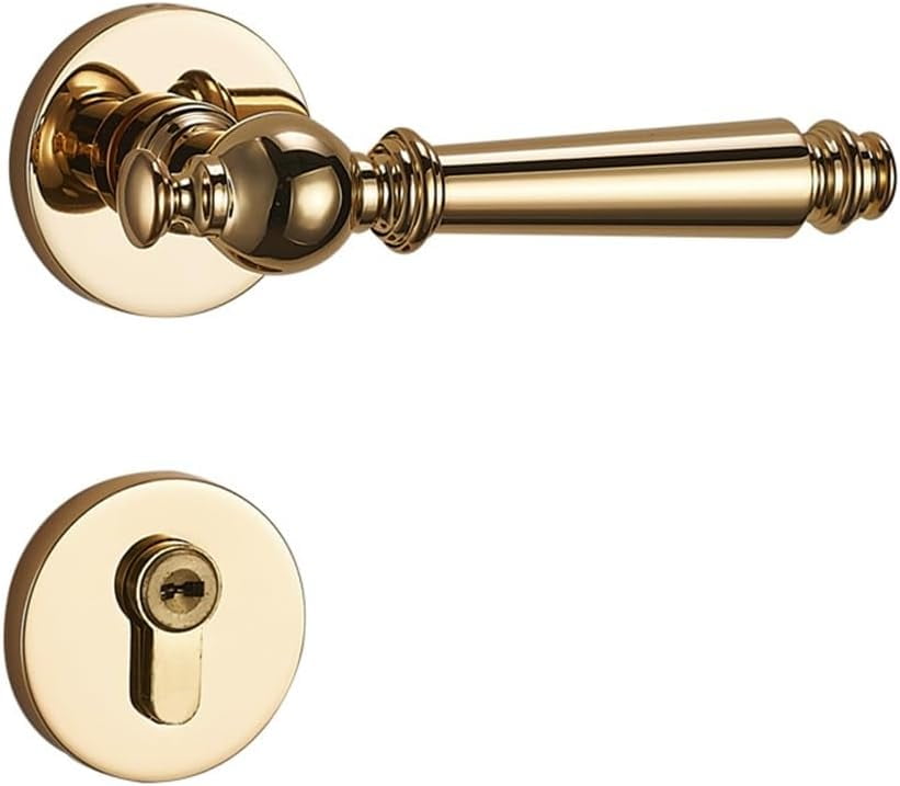 Full Copper Bedroom Minimalist Door Lock Indoor Mute Magnetic Wood Door ...