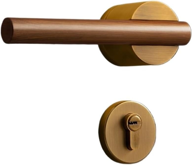 Full Copper Interior Wooden Door Split Lock Bedroom Kitchen Universal ...