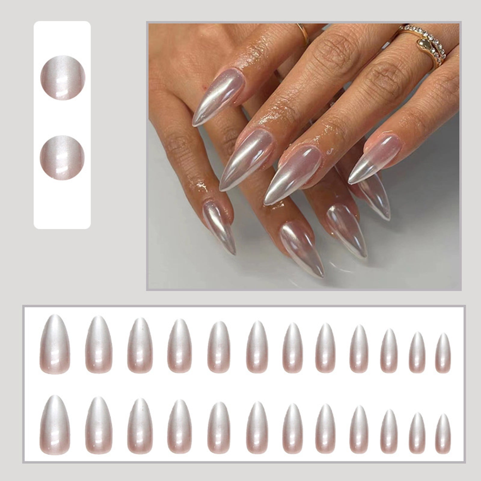 Full Cover Gel Nail Tips Long Clear Coffin Nail Tips Full Cover Nails