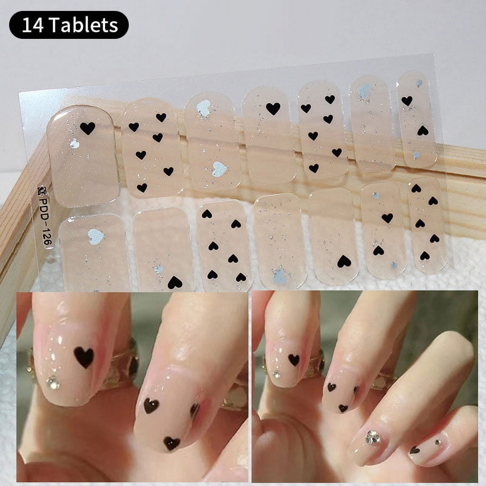 Full Cover Nail Stickers Fashion Nail Polish Nail Decoration Sparkling ...