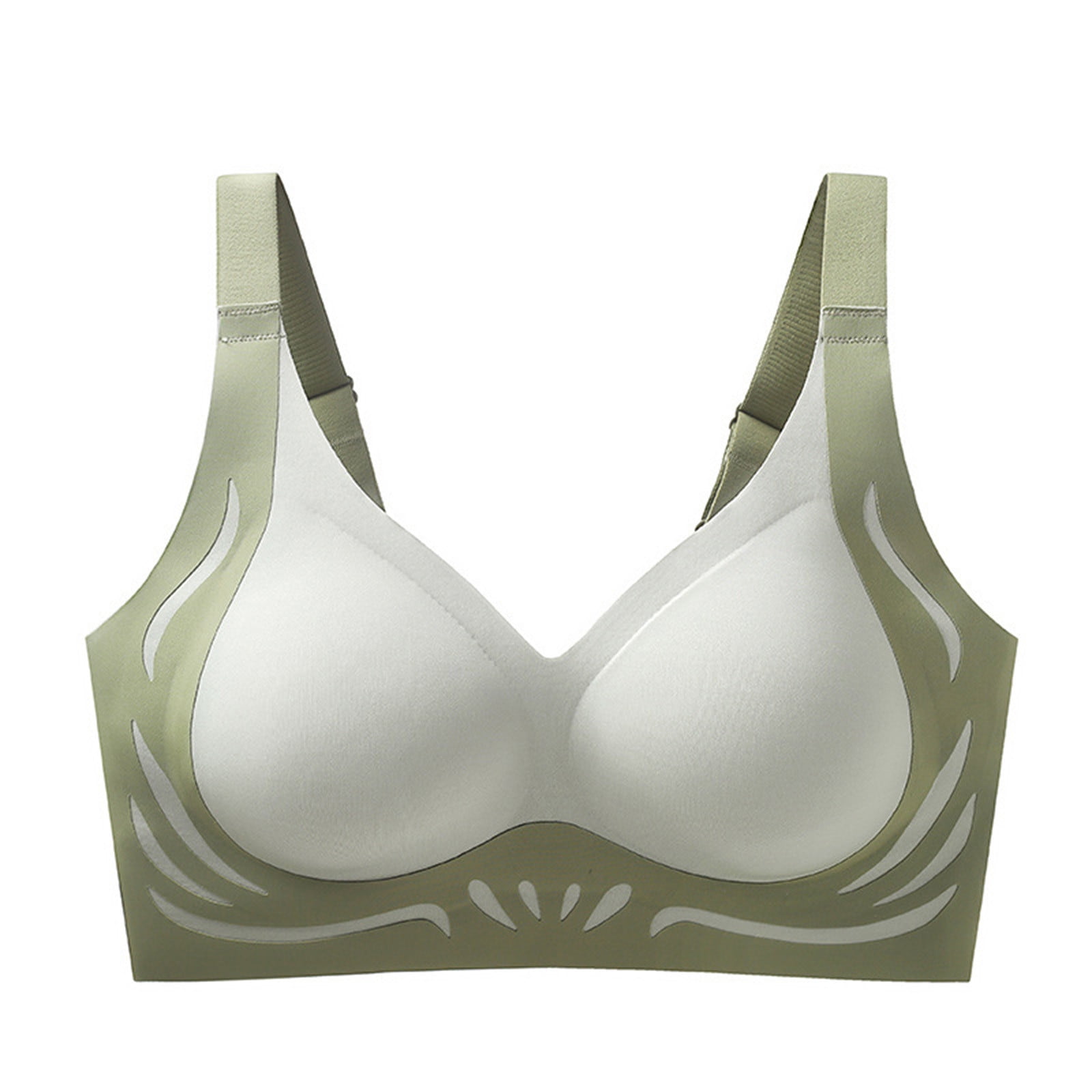 Full Coverage Bra for Women Padded Support Bra Wireless No Underwire ...