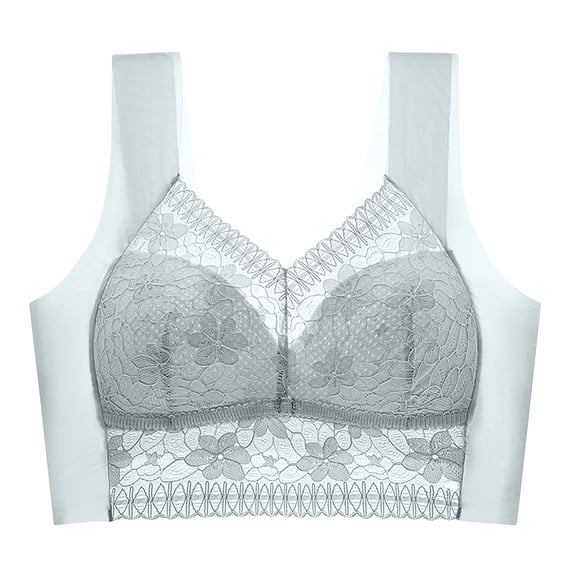 Full Coverage Bra for Women Wireless Wide Strap Support Bra Plus Size ...