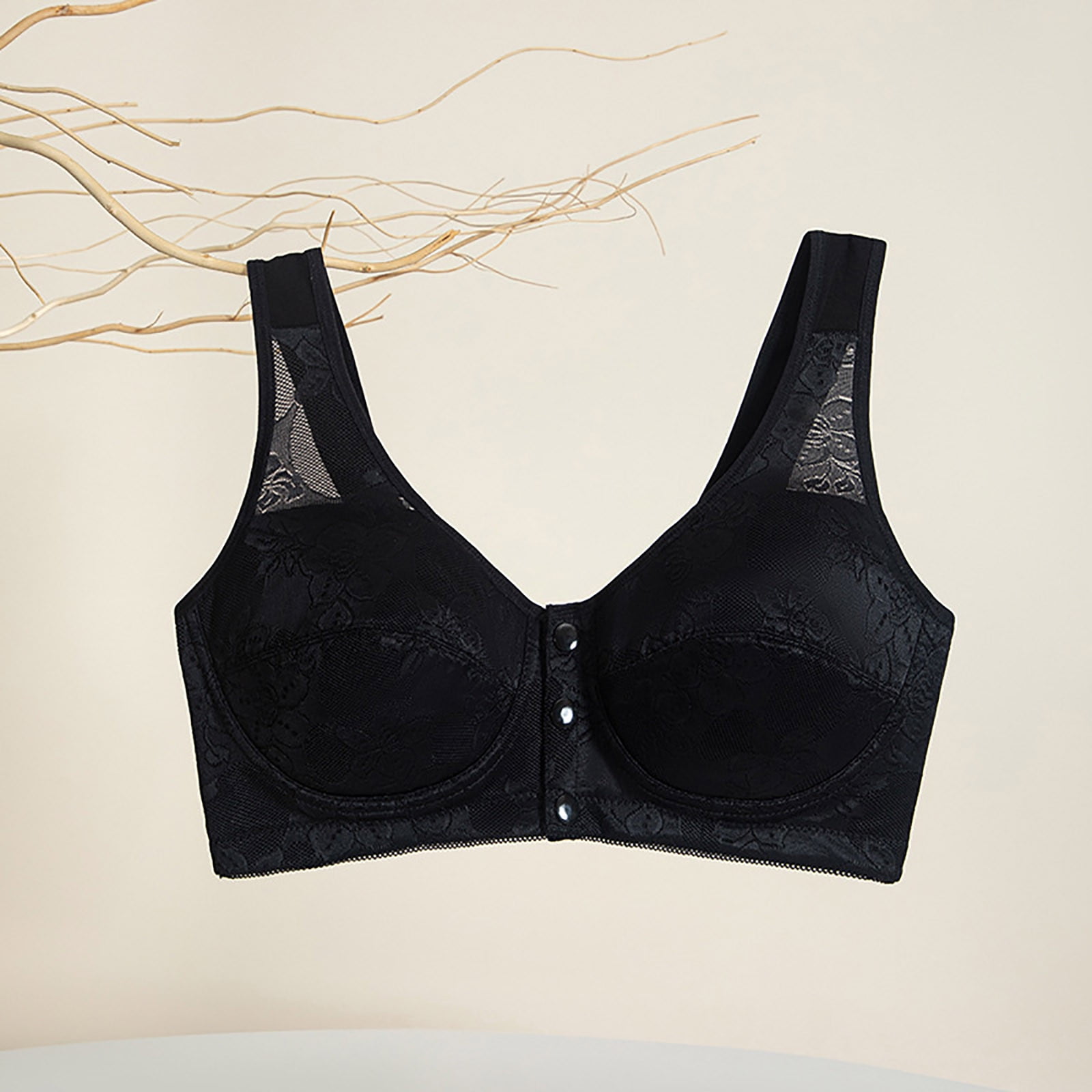 Full Coverage Bras for Women Women's Front Button Mom Underwear Cotton ...