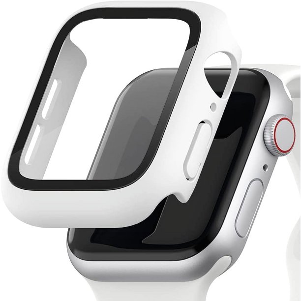 Full Coverage Case for Apple Watch Screen Protector, Hard Case 9H ...