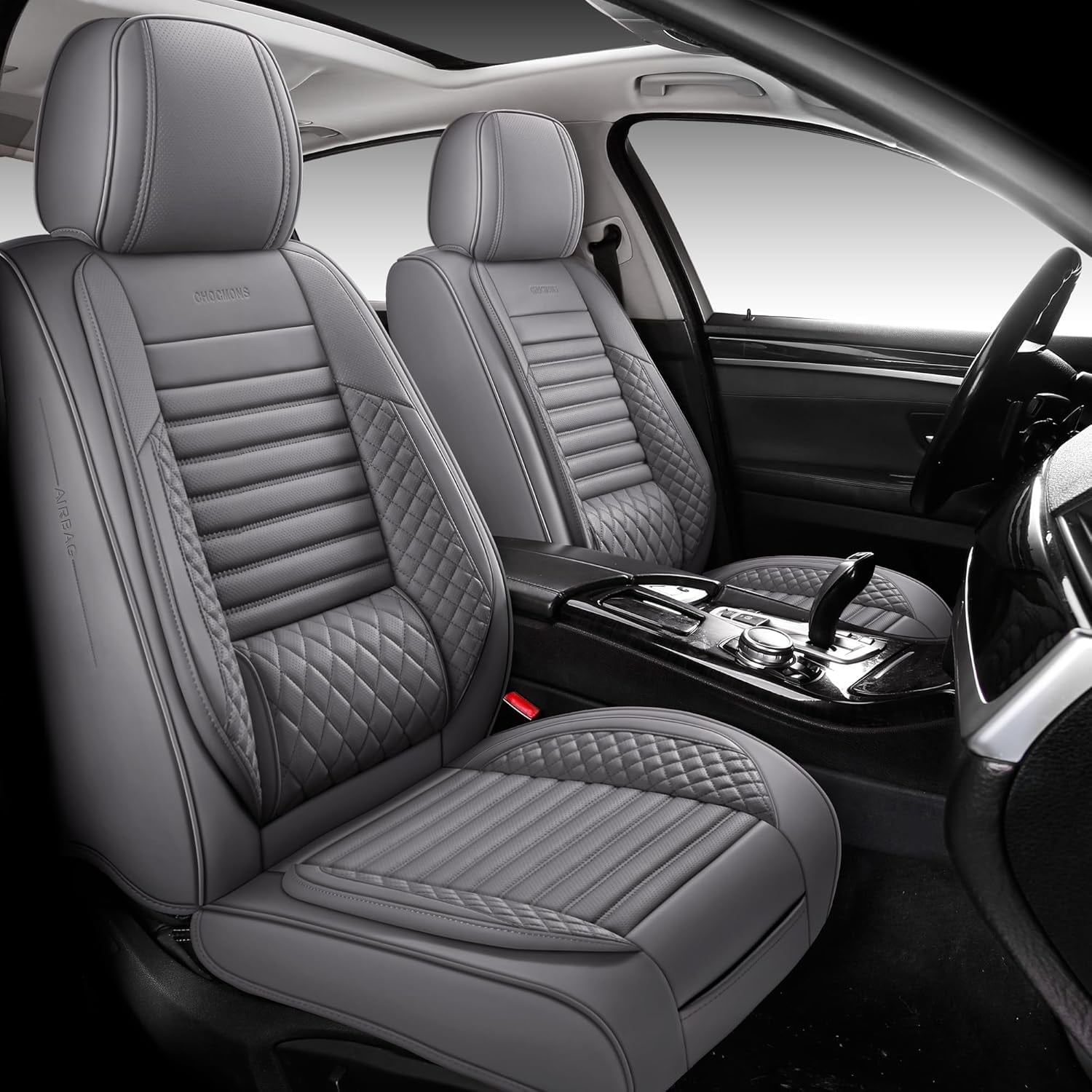 Full Coverage Full Set Waterproof Leather Car Seat Covers with Lumber ...