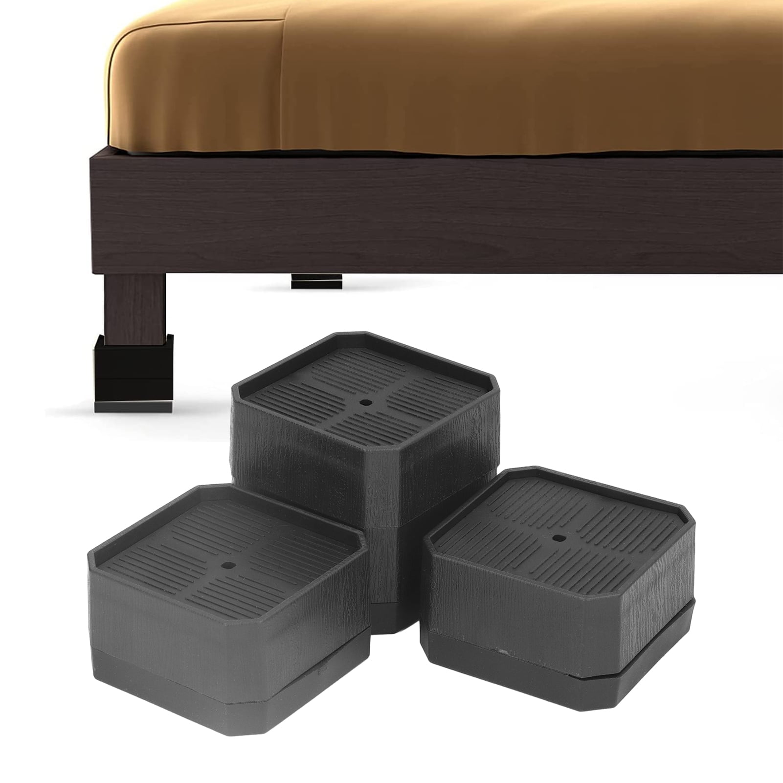 Full Coverage Furniture Risers, Non,Slip Base, Protect Floors Increase ...