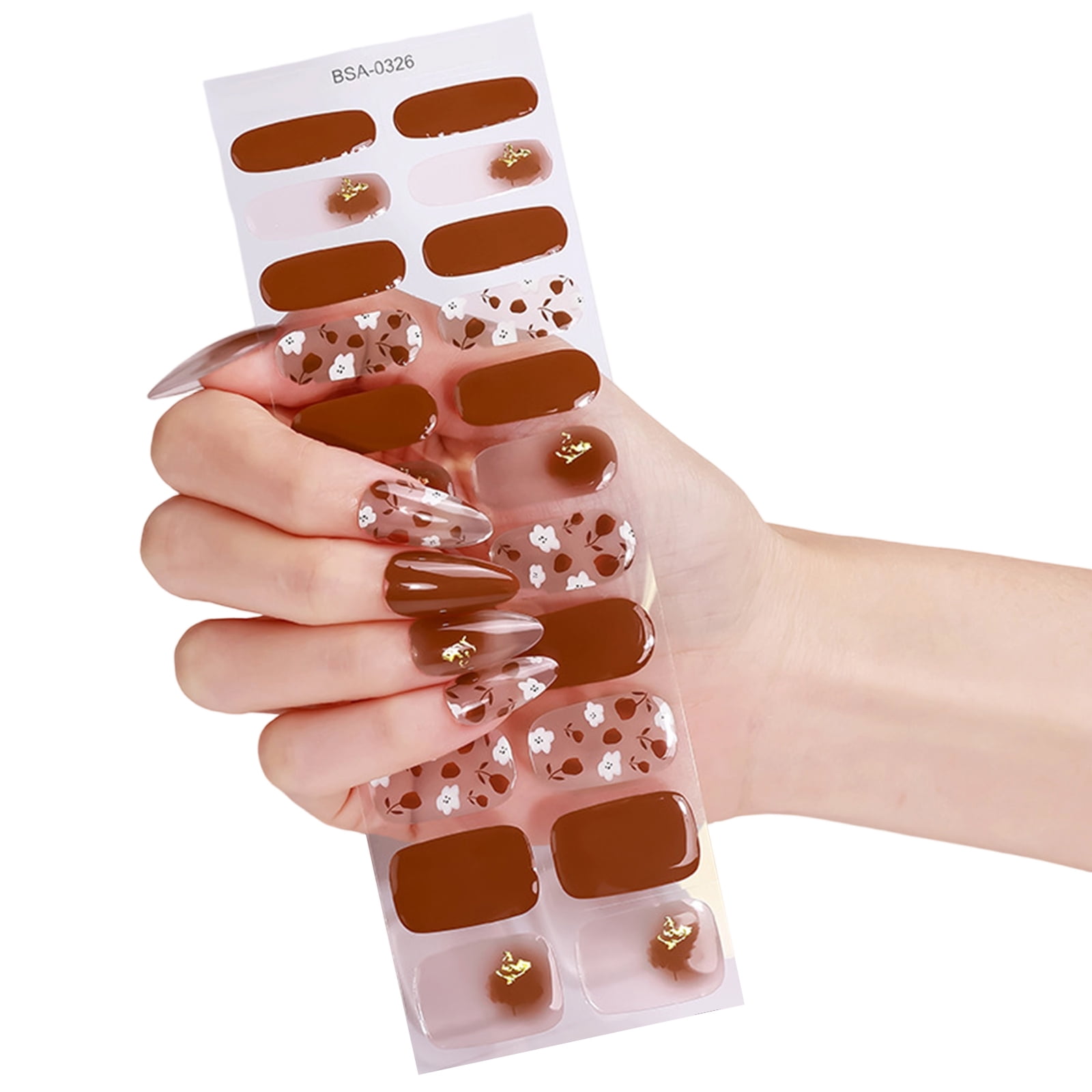 Full Coverage Gels Nails Stickers Flexible Fit All Nails Shapes ...