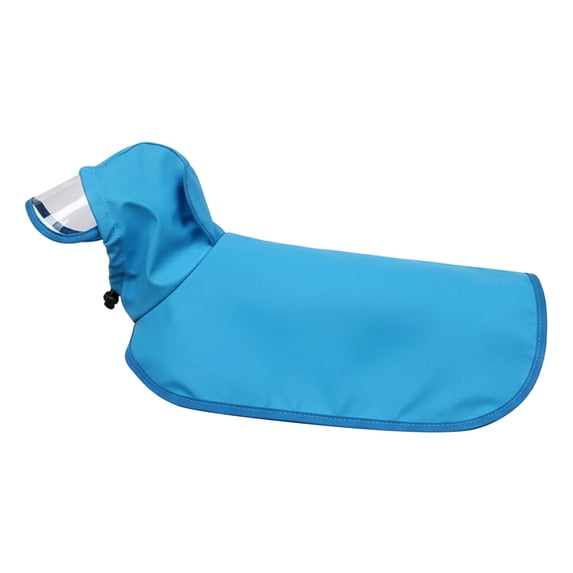 Full Coverage Pet Raincoat with Hood and Protective Eye Shield Mudproof ...