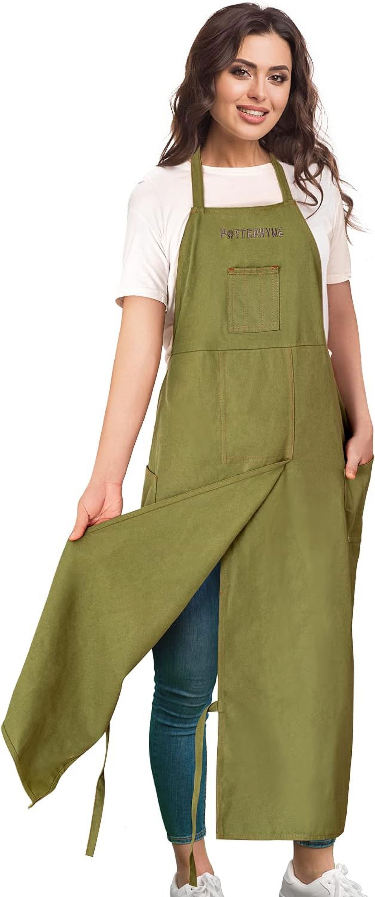 Full Coverage Pottery Apron Split Leg - 100% Cotton Canvas | Durable ...