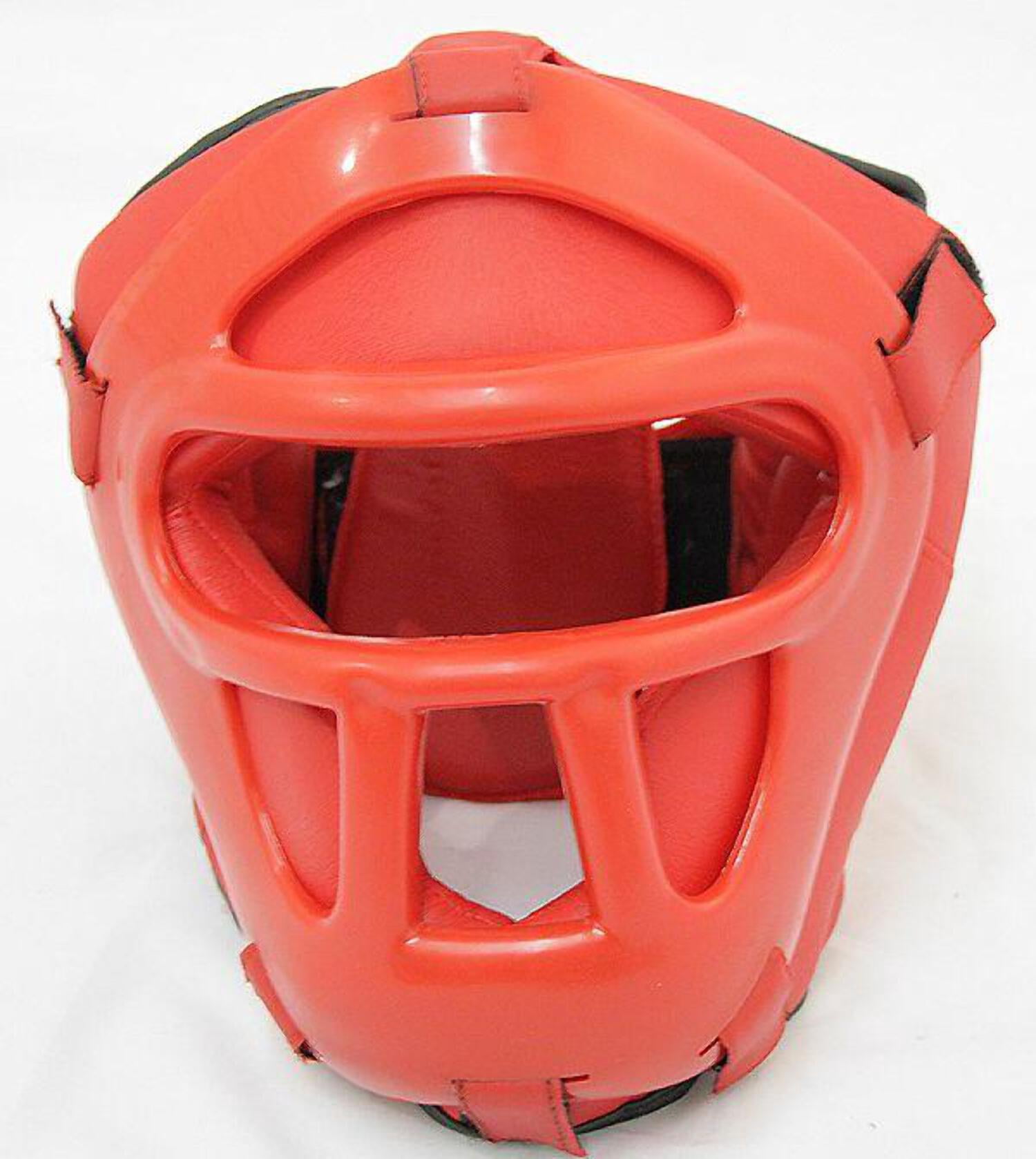 Full Coverage Pro Quality Headgear for Boxing Head Cage Red 192R-L ...
