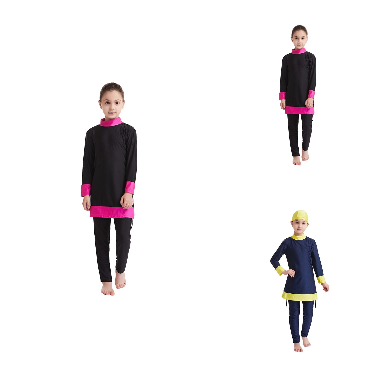 Full Coverage Swimwear for Girls â Long Sleeve UPF 50+ Sun Protection ...