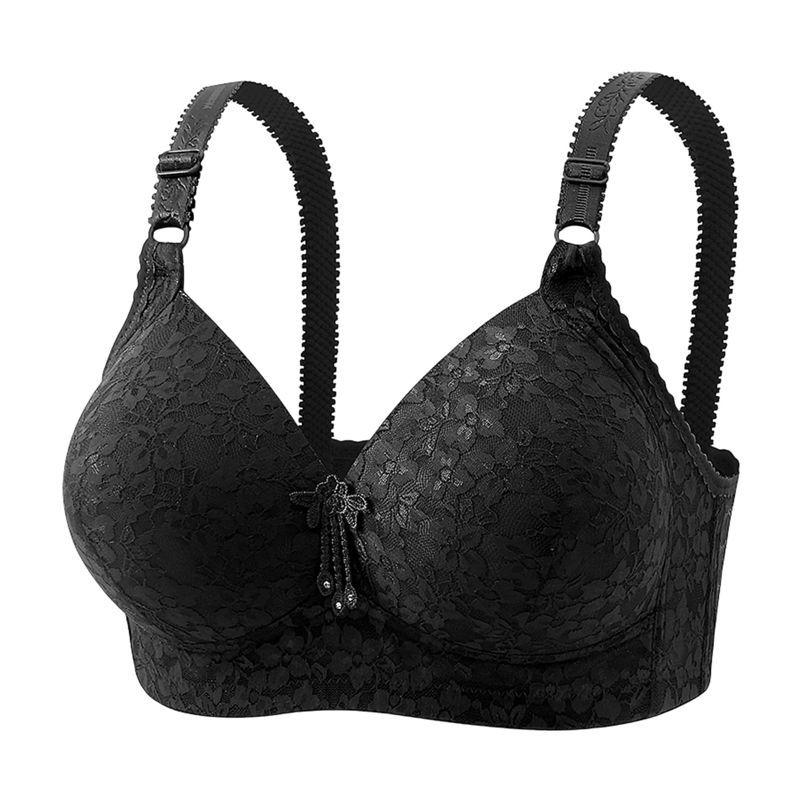 Full Coverages Floral Lace Bras for Women with Support Padded V Neck ...