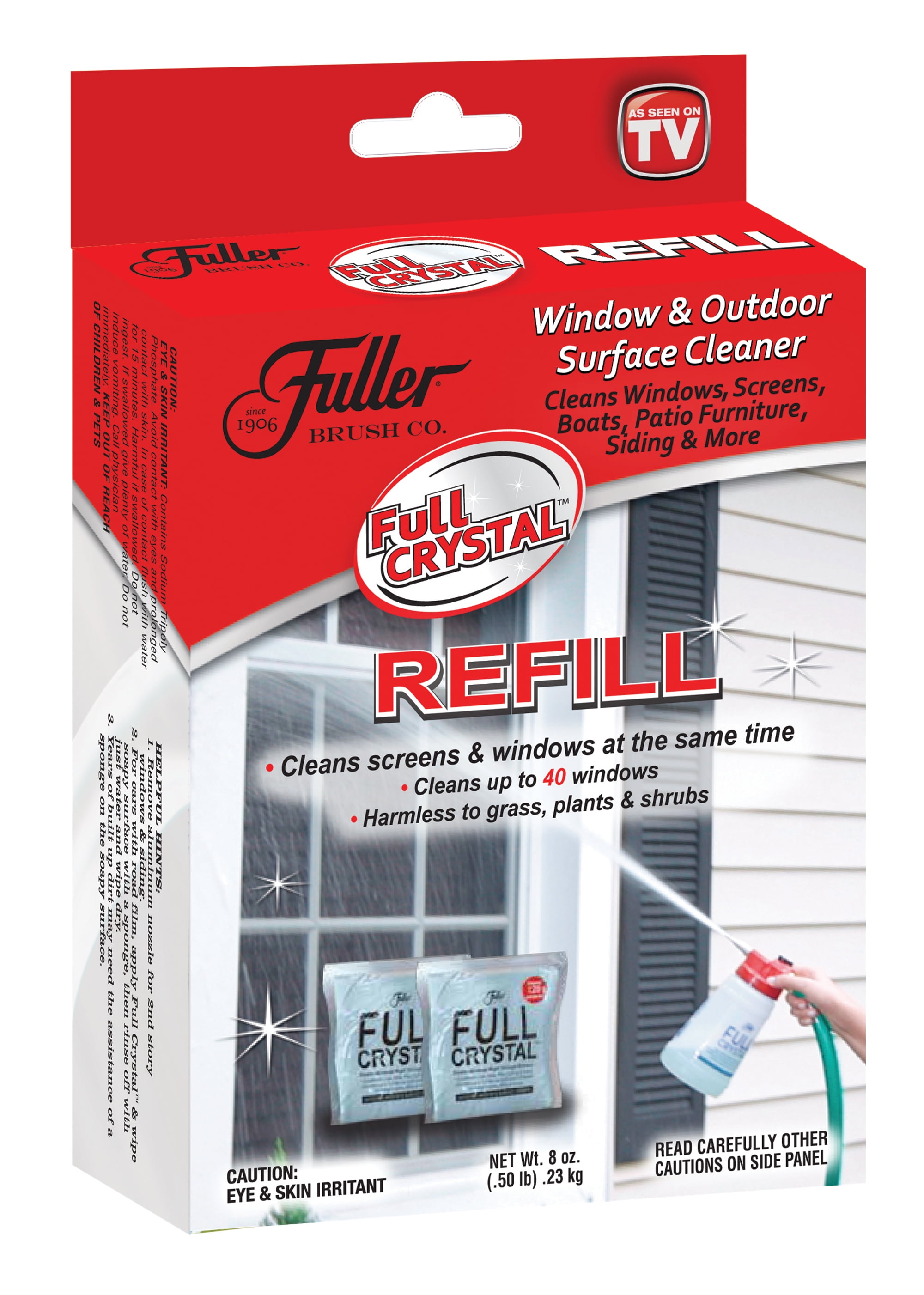 Fuller Brush Full Crystal Window & Outdoor Cleaner Refill Packets, As ...