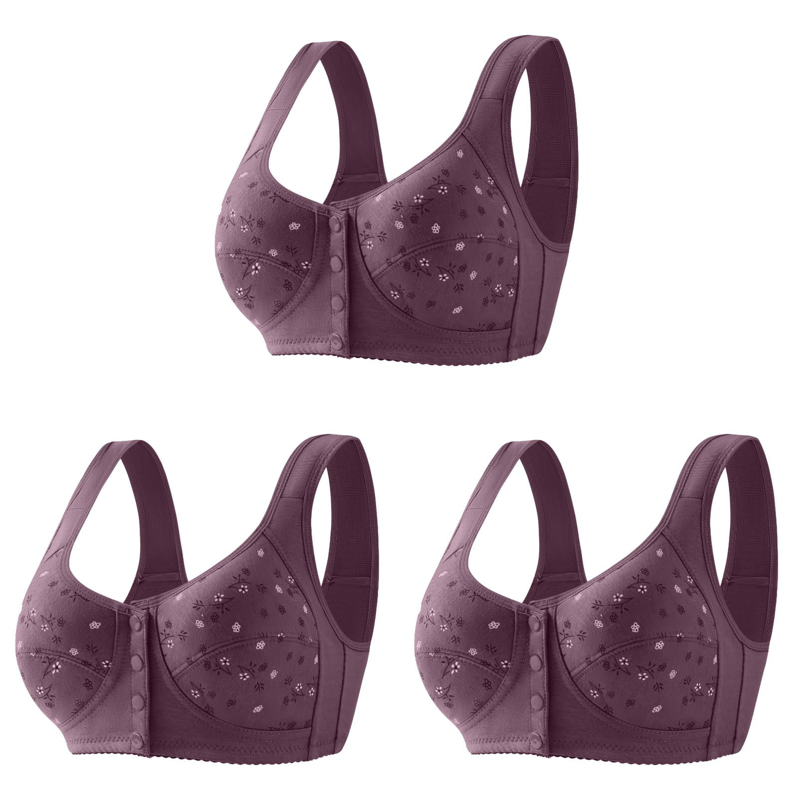 Full Cup Print Bras for Women Packs Thin Underwear Plus Size Tan Bra ...