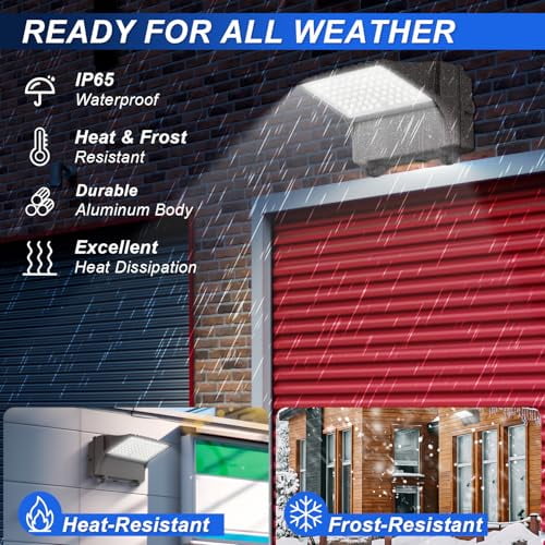 Full Cut-Off LED Wall Pack Light with Photocell, Wattage Selectable ...