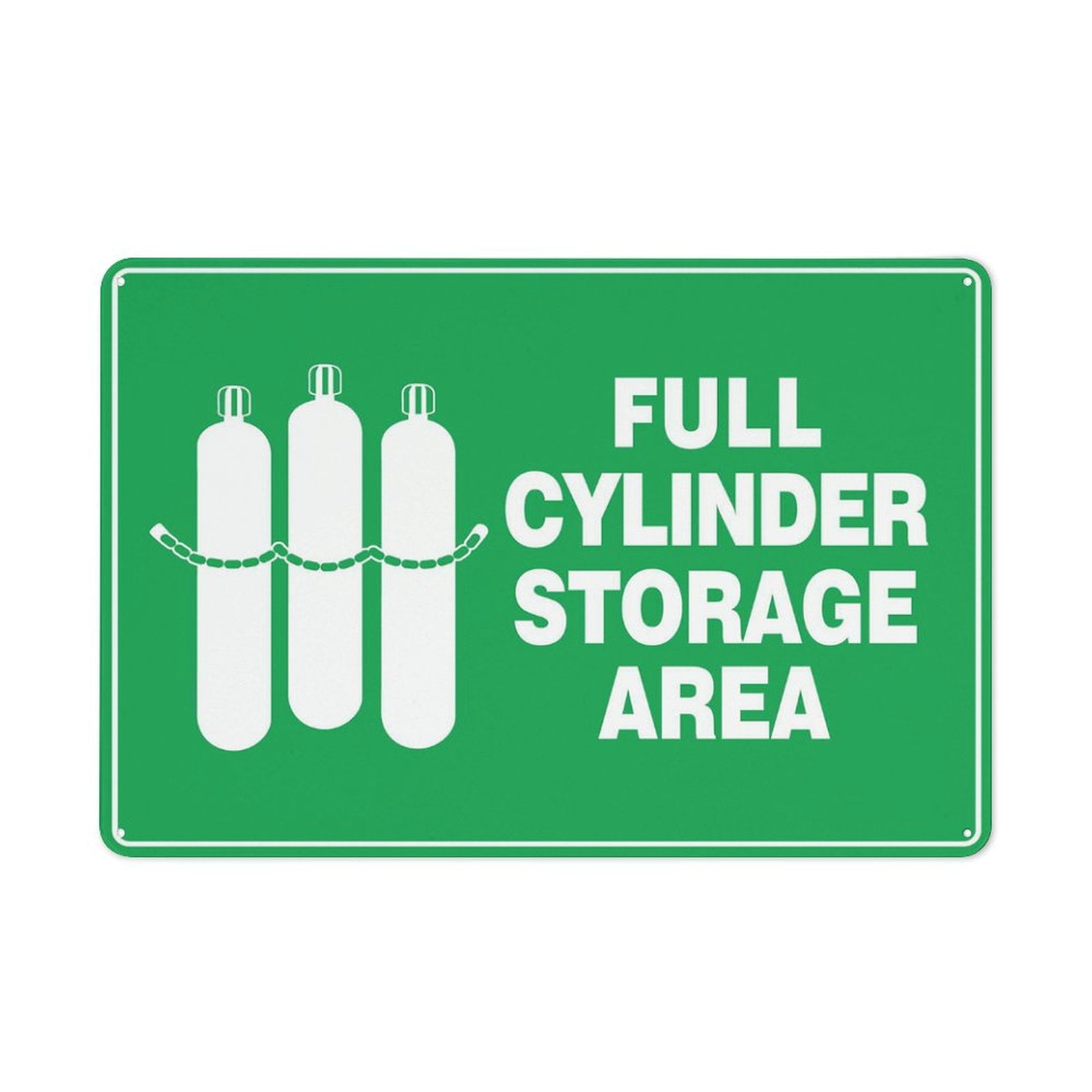 Full Cylinder Storage Area Sign 8X12 Inch Rust Free Aluminum Easy To ...