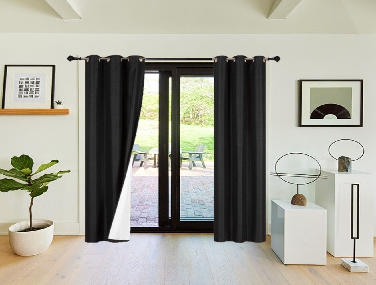 Full Darkening Blackout Heat And Light Bloking Window Curtain Treatment ...
