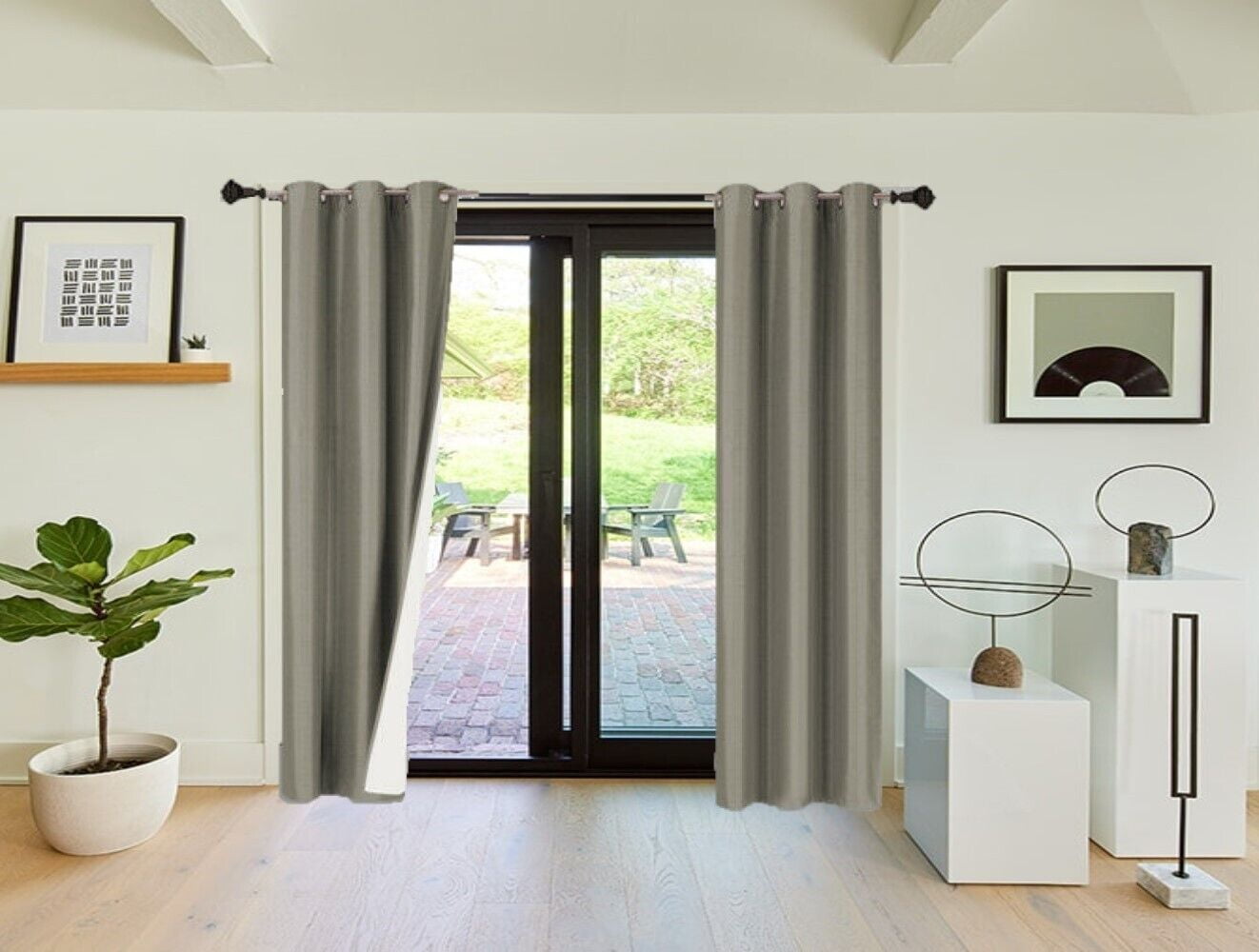 Full Darkening Blackout Heat And Light Bloking Window Curtain Treatment ...