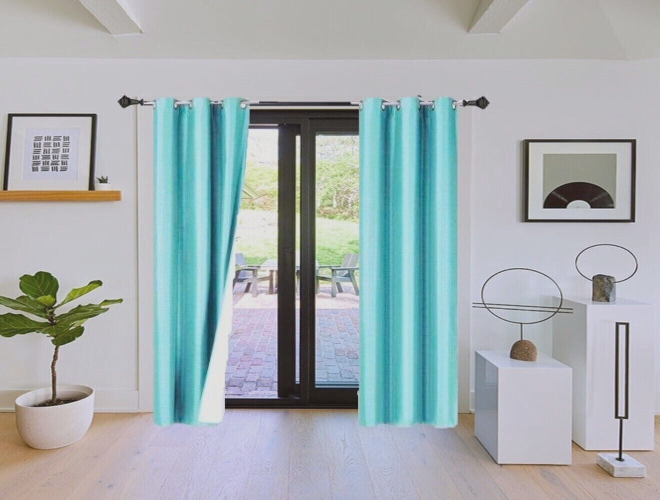 Full Darkening Blackout Heat And Light Bloking Window Curtain Treatment ...