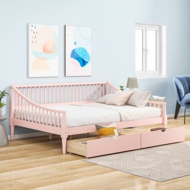 Caroline Complete Metal Daybed with Link Spring Support Frame and Pop ...