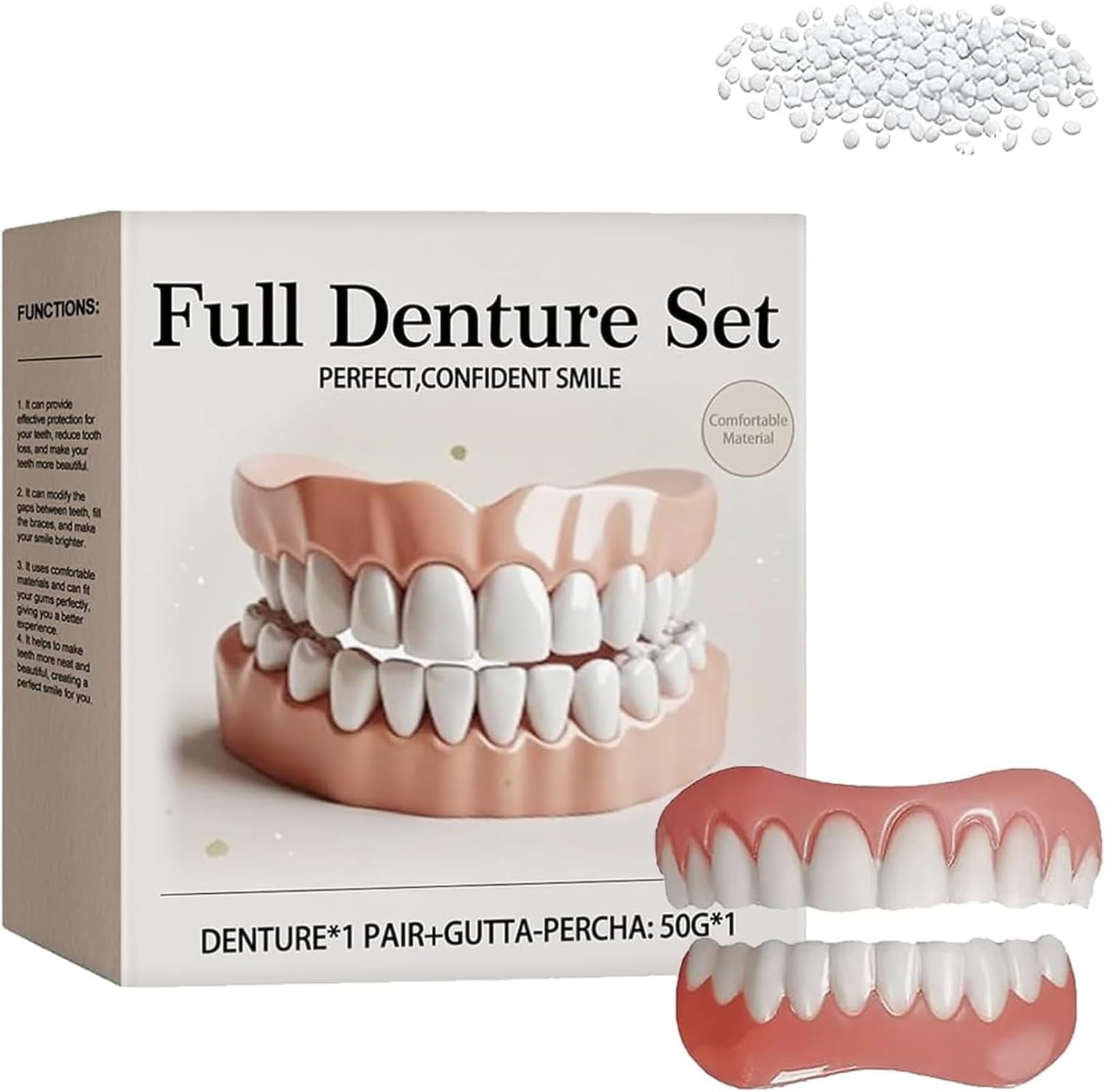 Full Denture Set, Nesle My Dentures, Silicone Reline Denture Set, Teeth ...