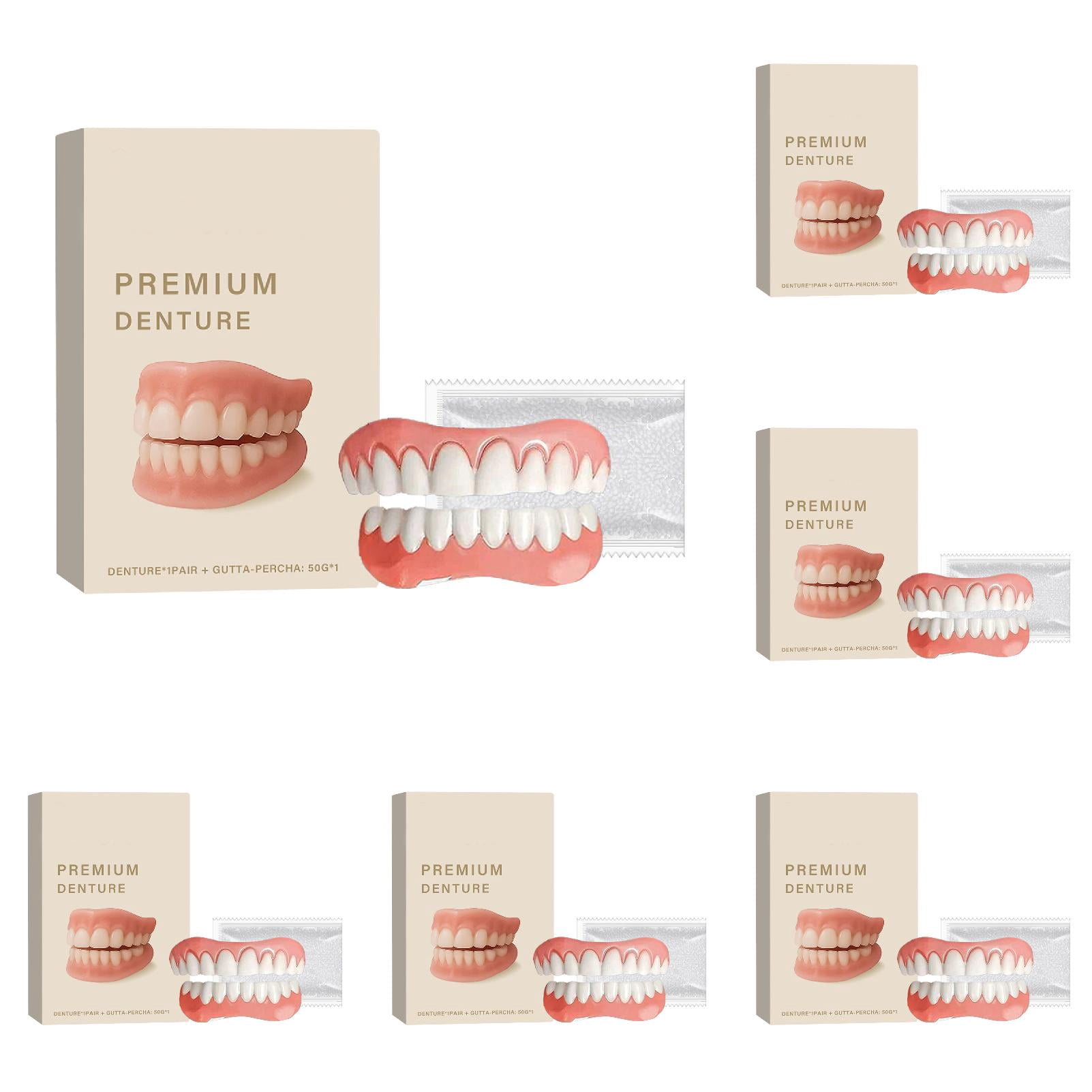 Full Denture Set ,Upper and Lower Matching Set, Silicone Reline Denture ...