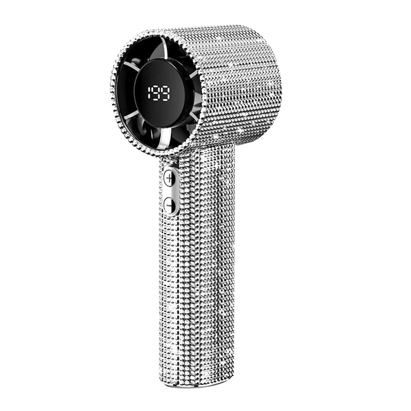 Full Diamond Portable Fan, Handheld Turbo Fan, Rechargeable Long ...