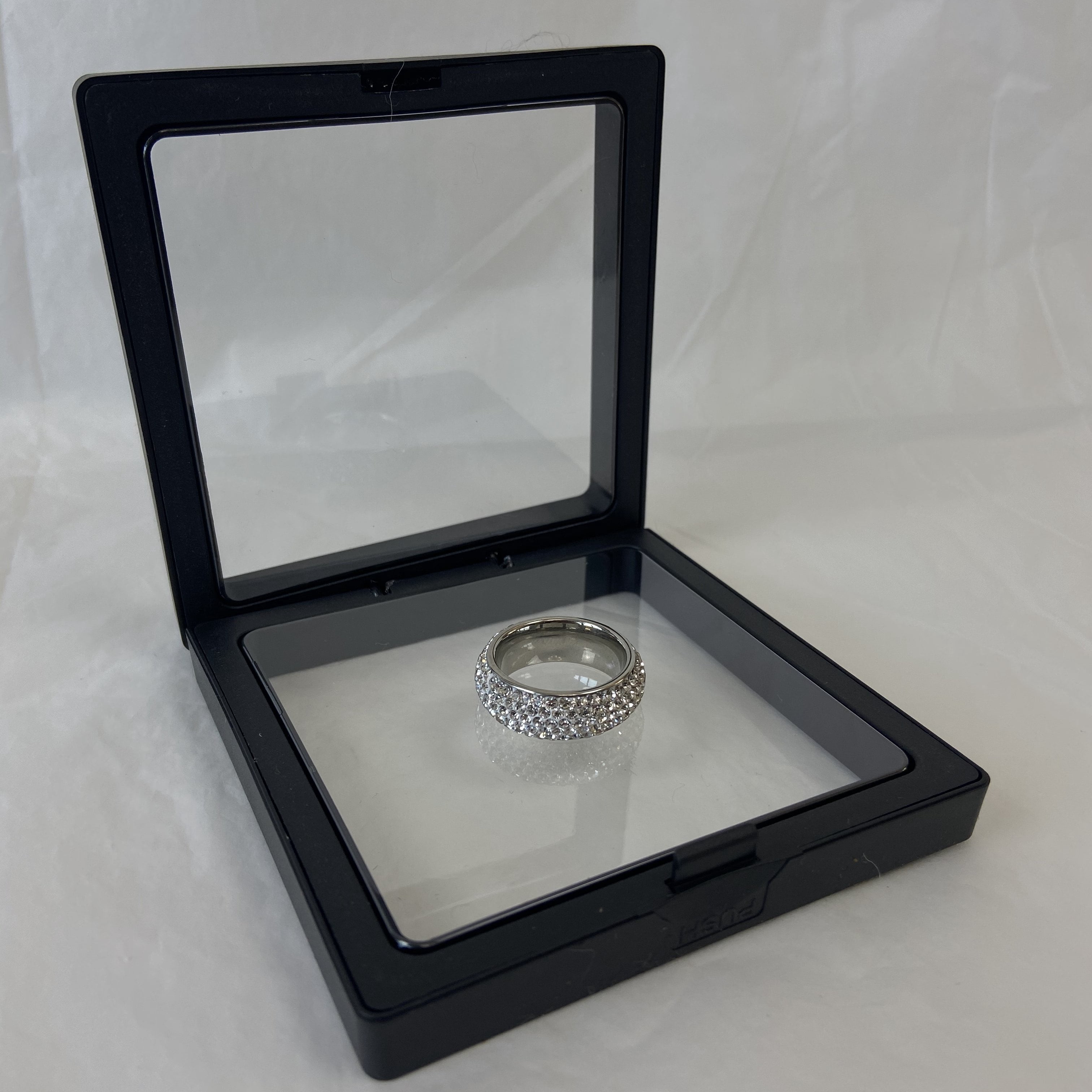 Full Diamond Ring - Unisex Pave Band, Hip Hop Statement Ring, Luxury ...