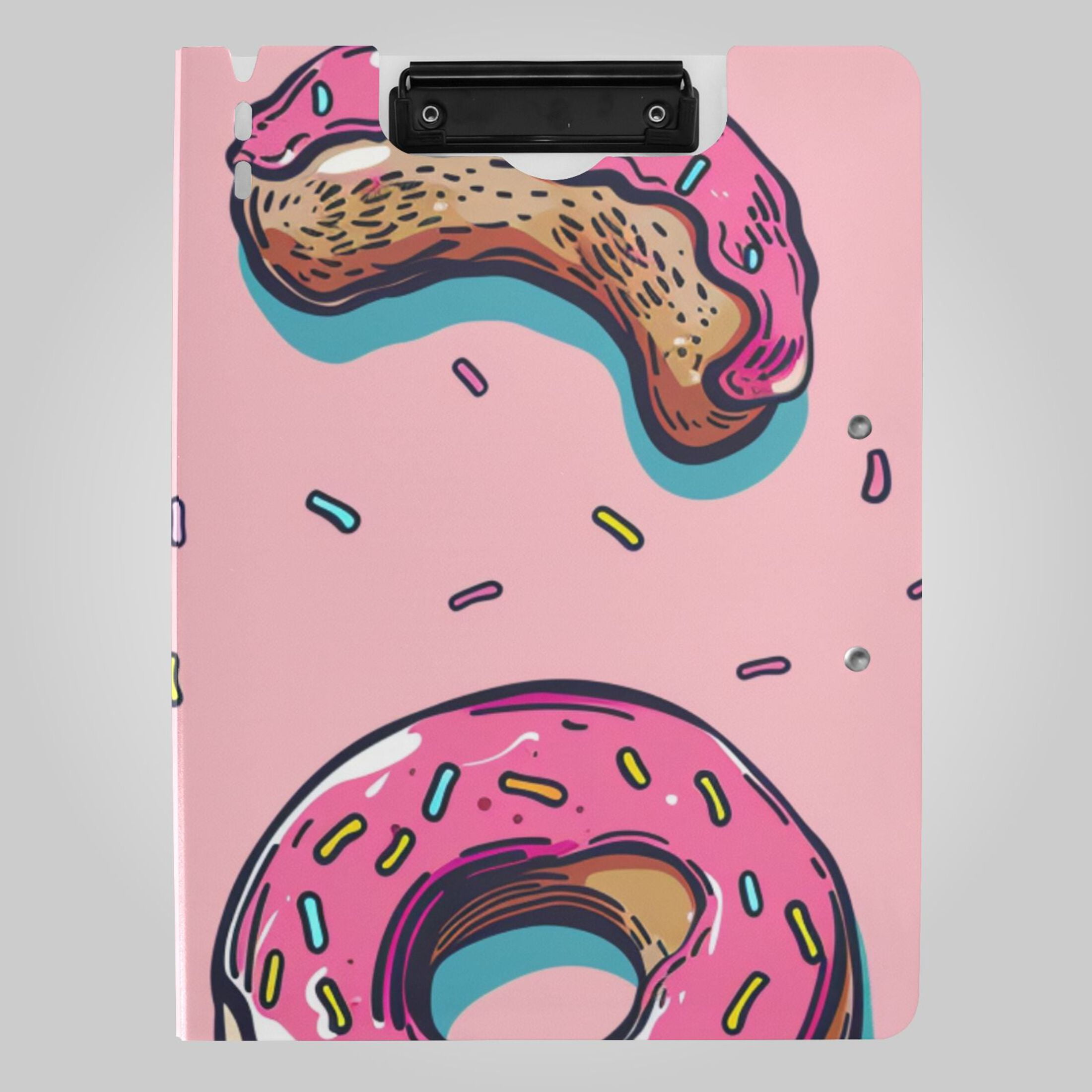 Full Donuts and A Half-bitten Donut Foldable Binder Folder Clipboard ...