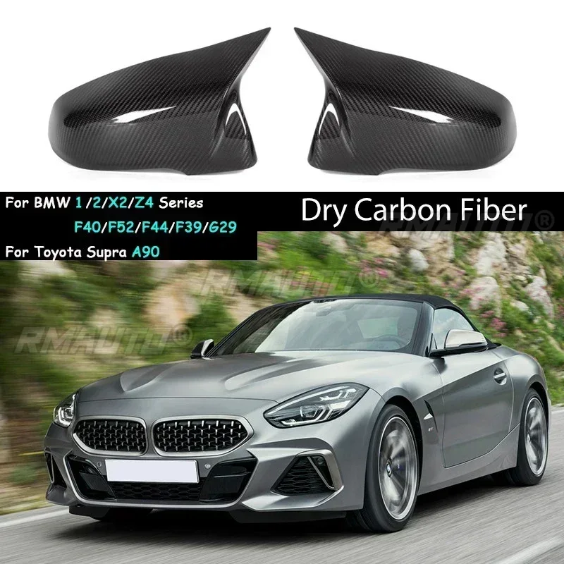 Full Dry Carbon Fiber Car Side Mirror Cover Replacement RearView Mirror Caps Cover For BMW F40 ...