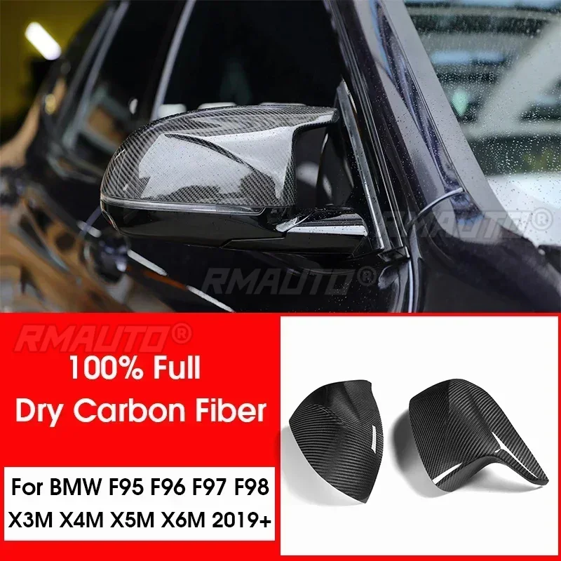 Full Dry Carbon Fiber Car Side Mirror Cover Replacement RearView Mirror ...