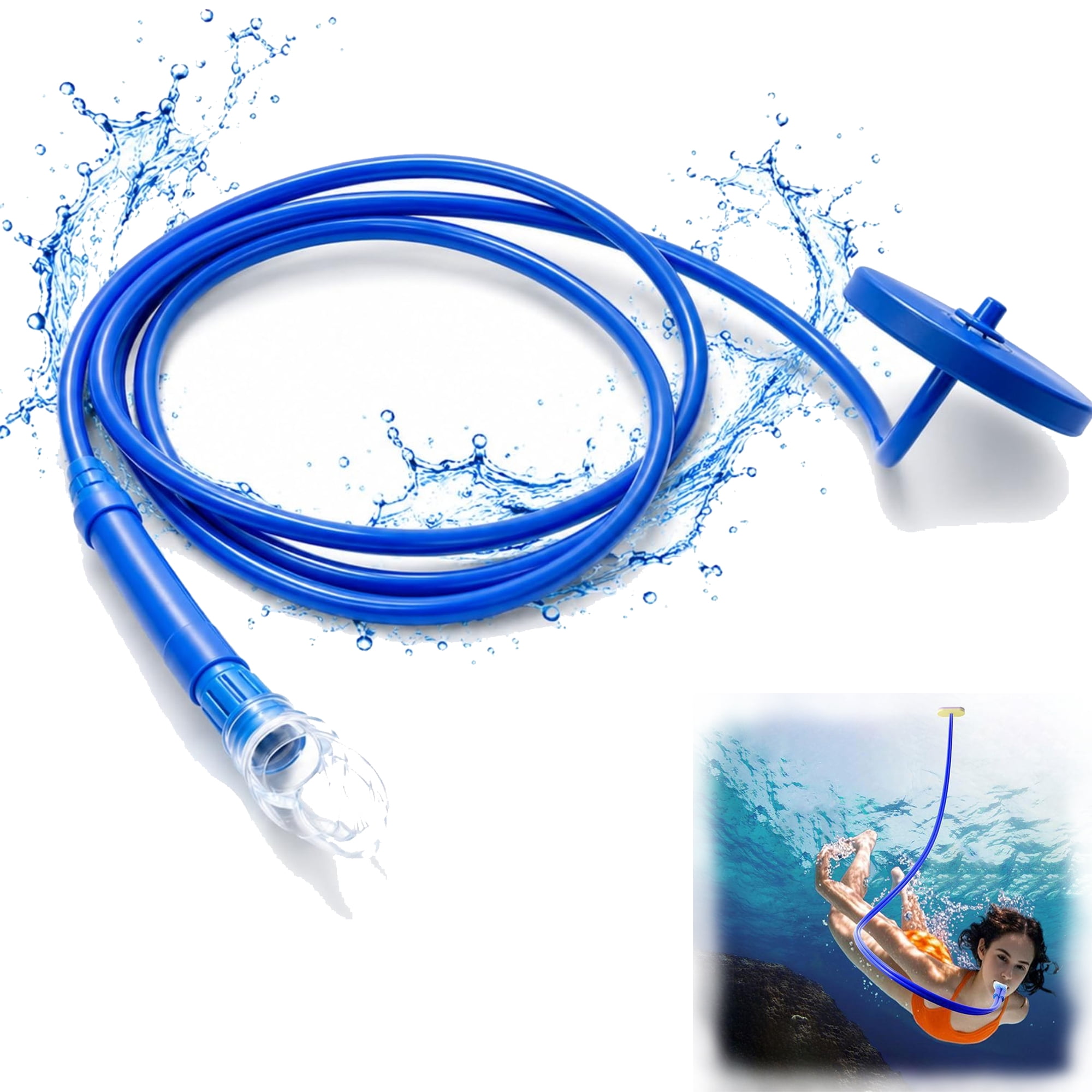 Full Dry Respirator with Long Tube & Buoyancy Disc, Comfortable ...