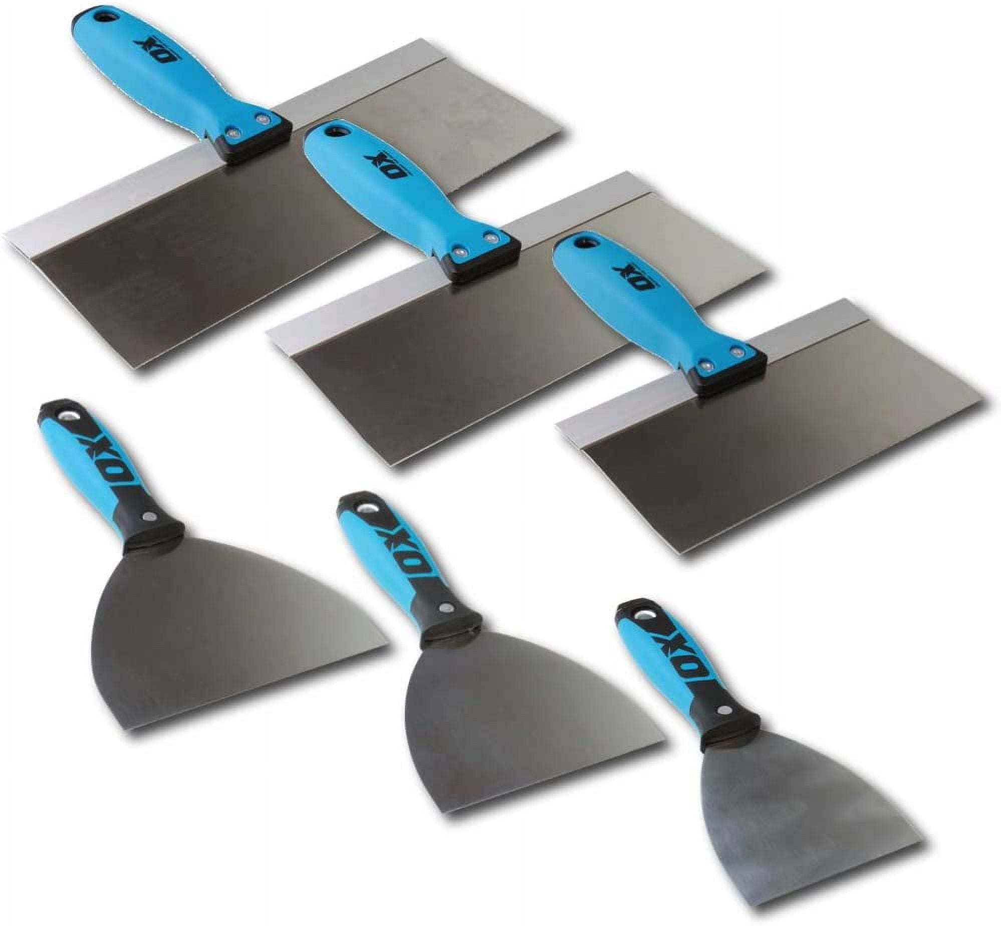 Full Drywall Taping Plastering Joint Knife Set with Grip Handles - 4" 5 ...