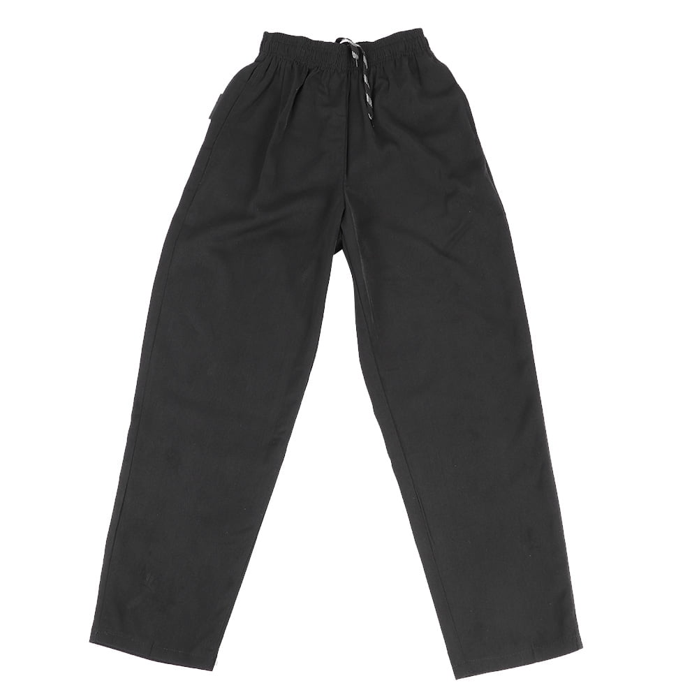 Full Elastic Waist Chef Pants Hotel Dining Black Male Chef Work Pants ...
