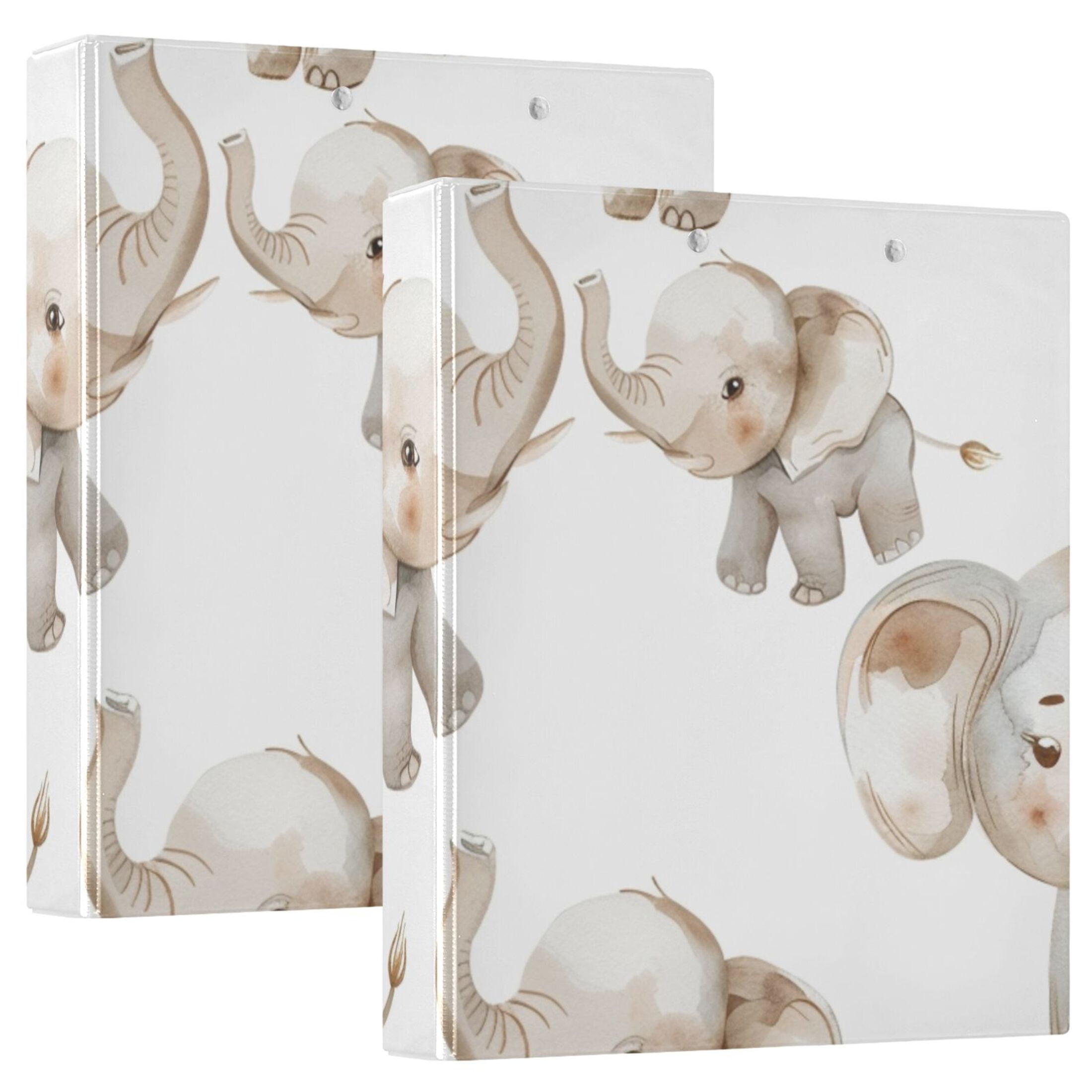 Full Elephants 3 Ring Binders 1.5 inch Hardcover File Folders with ...