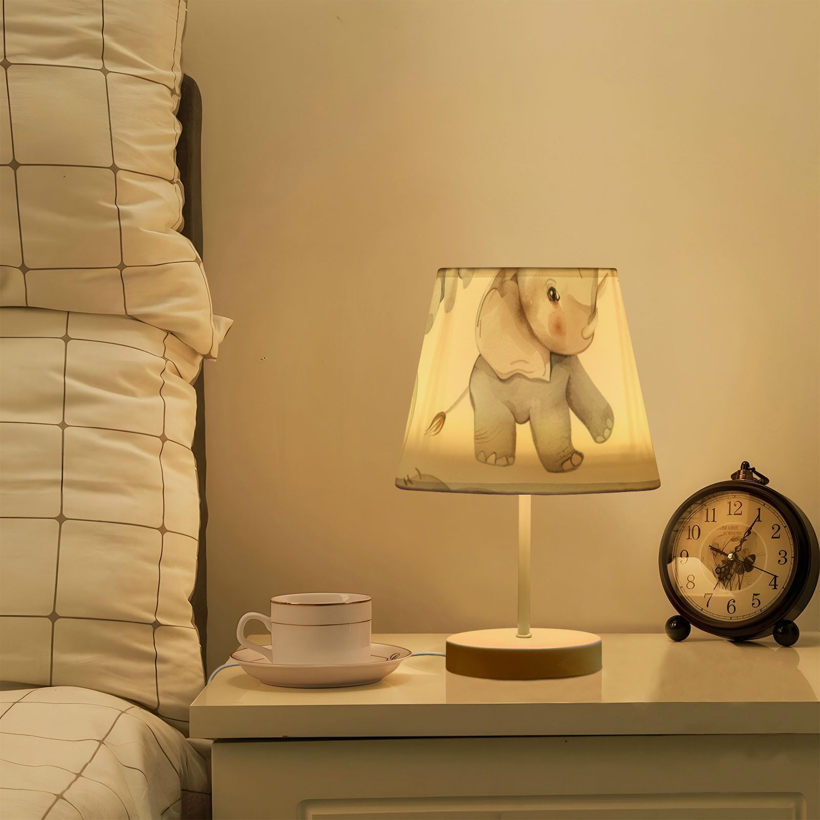 Full Elephants LED Desk Lamp Table Lamp USB Bedside Nightstand Small ...