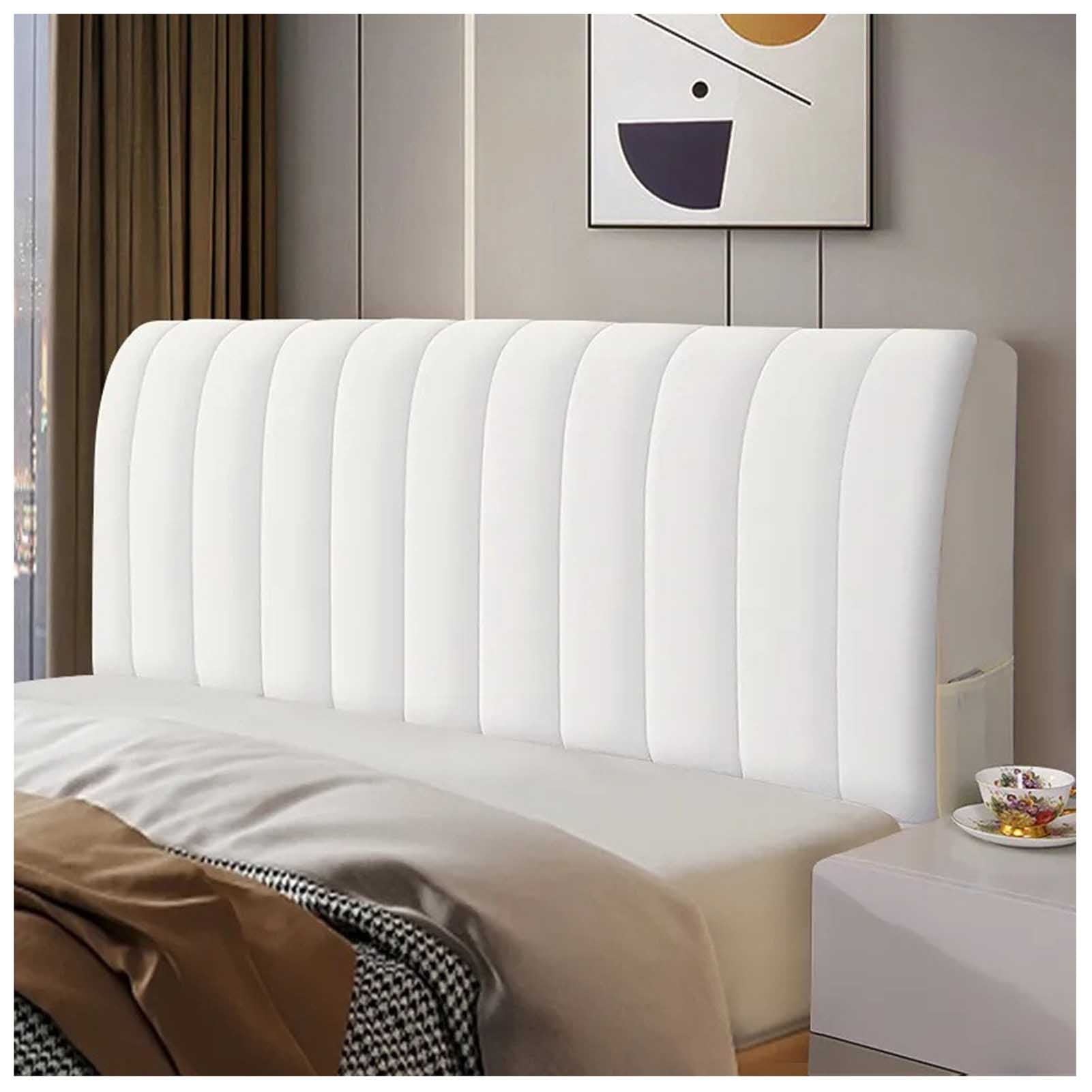 Full Enclosed Bed Headboards Slipcover,Soft Delicate Stretch Fabric ...
